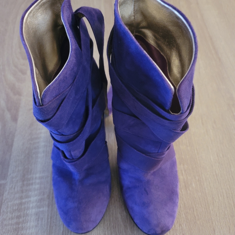 Marc Jacobs Purple & Gold Funky Ankle Boots - Gem